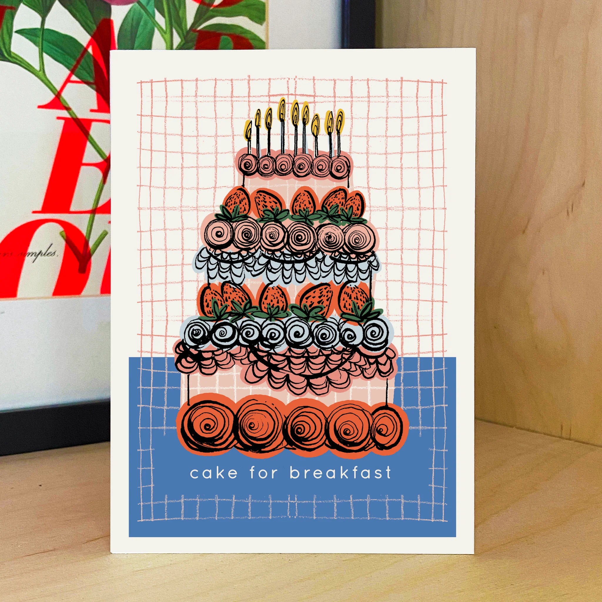 Cake for Breakfast Birthday Card - Loola Loves - Aimee Mac Illustration ...