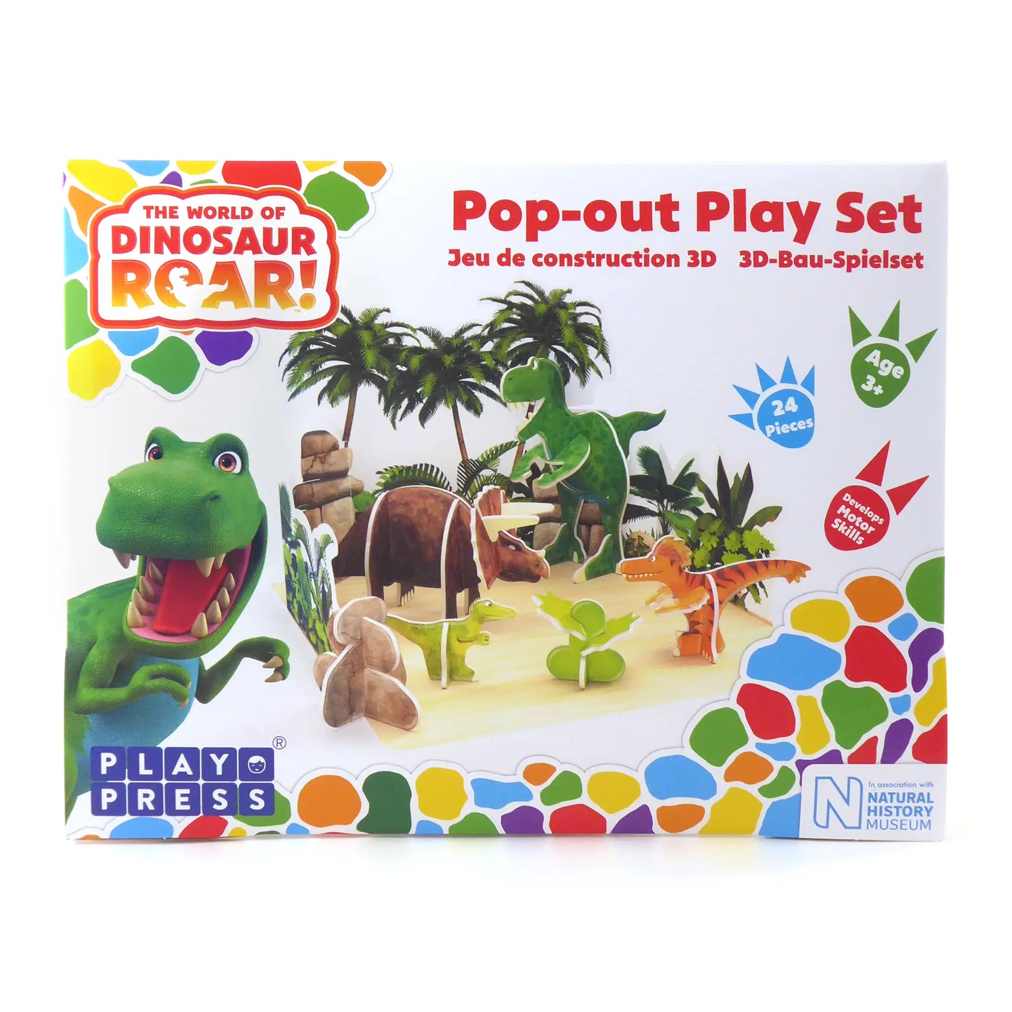 Dinosaur Roar Pop-out Play Set : Plastic Free - Play Press Toys – Loola ...